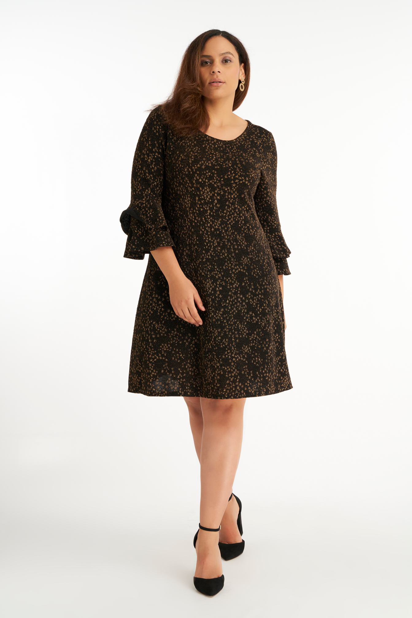 Femmes Robe en relief et en lurex | MS Mode