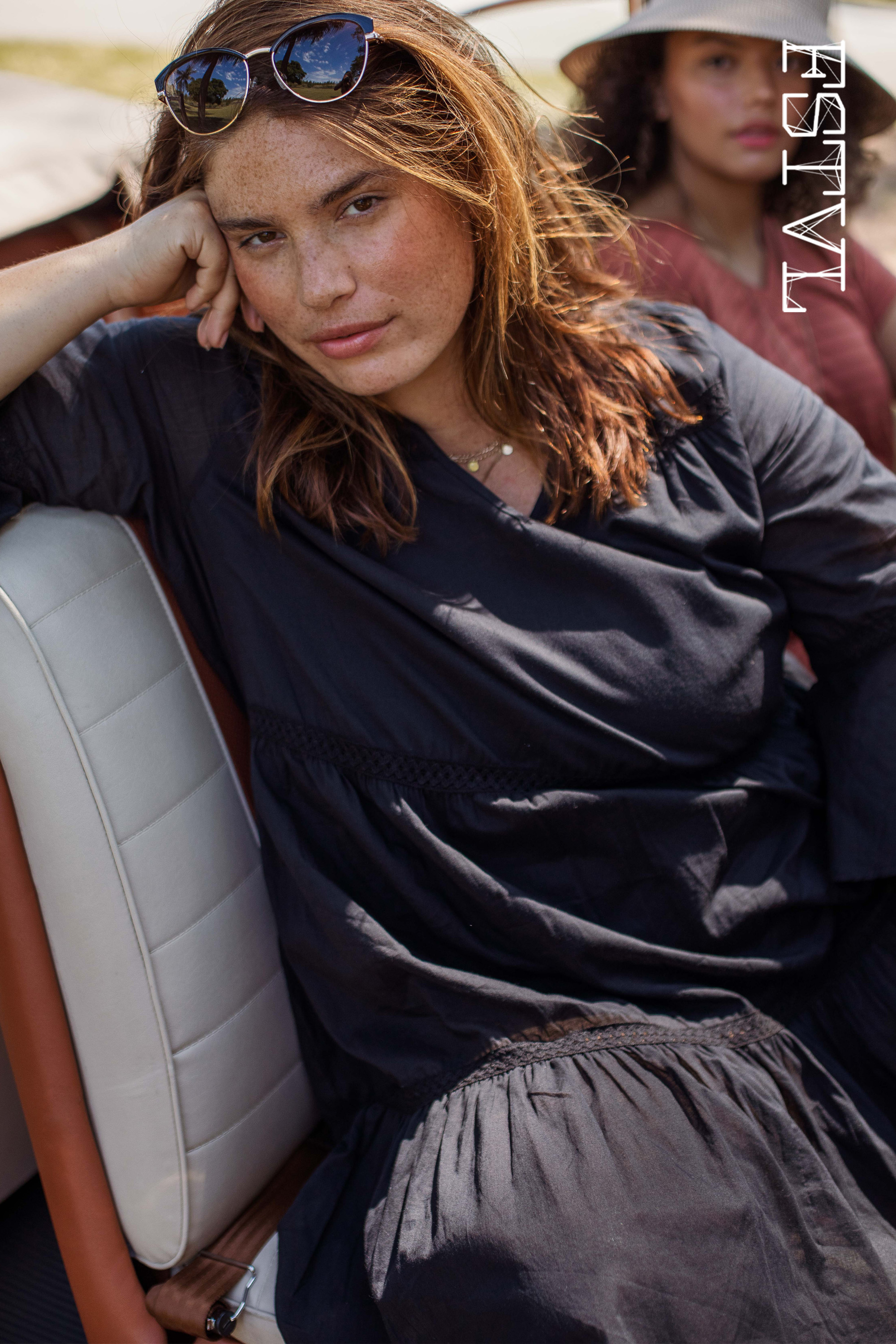 Noir Robe coupe trapèze à MS Mode®