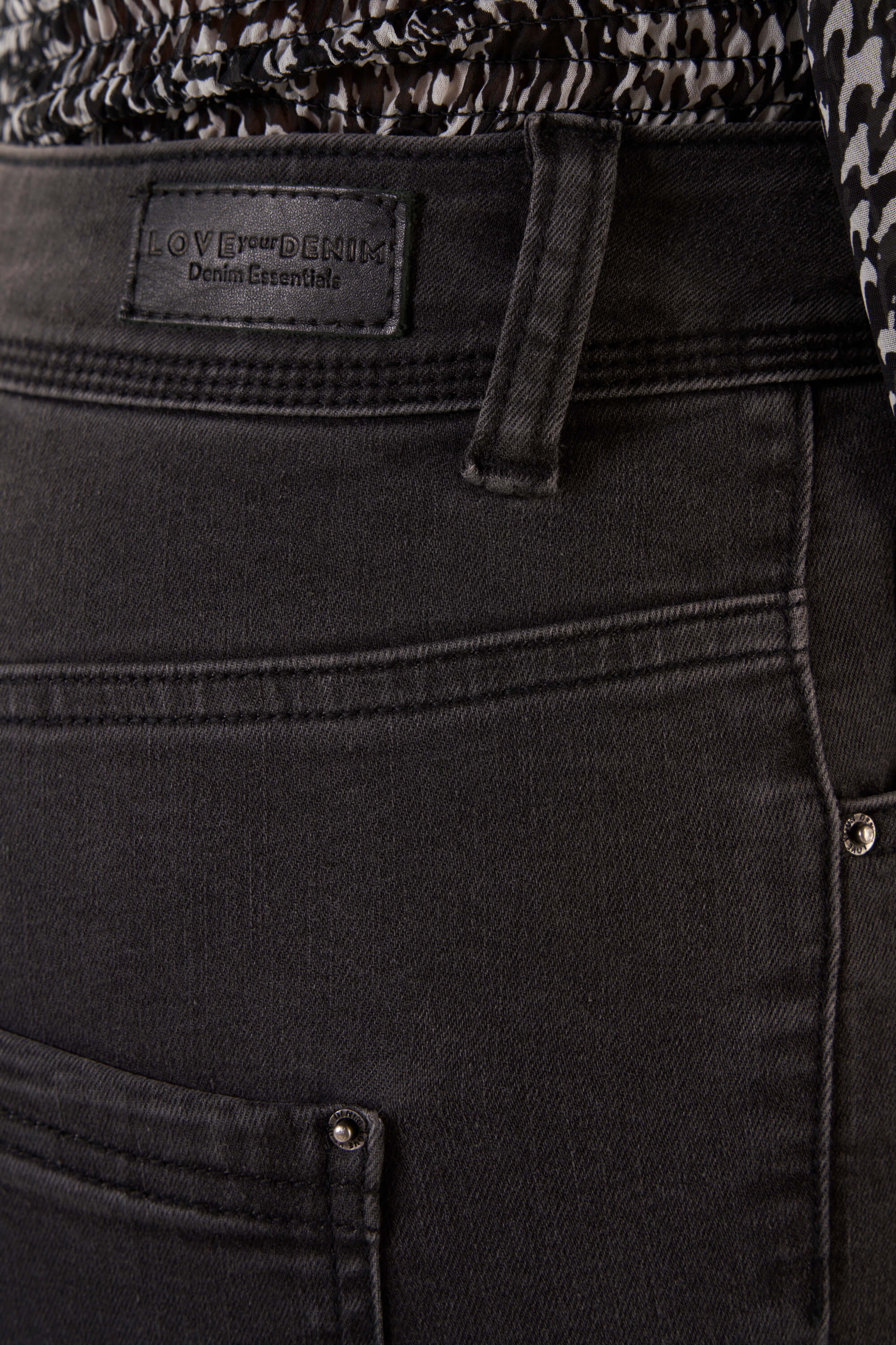 Gris Fonce Jean Moulant Taille Haute Cherry à Ms Mode®